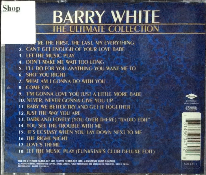 Barry White - The Ultimate Collection – The TurnTable Record Shop
